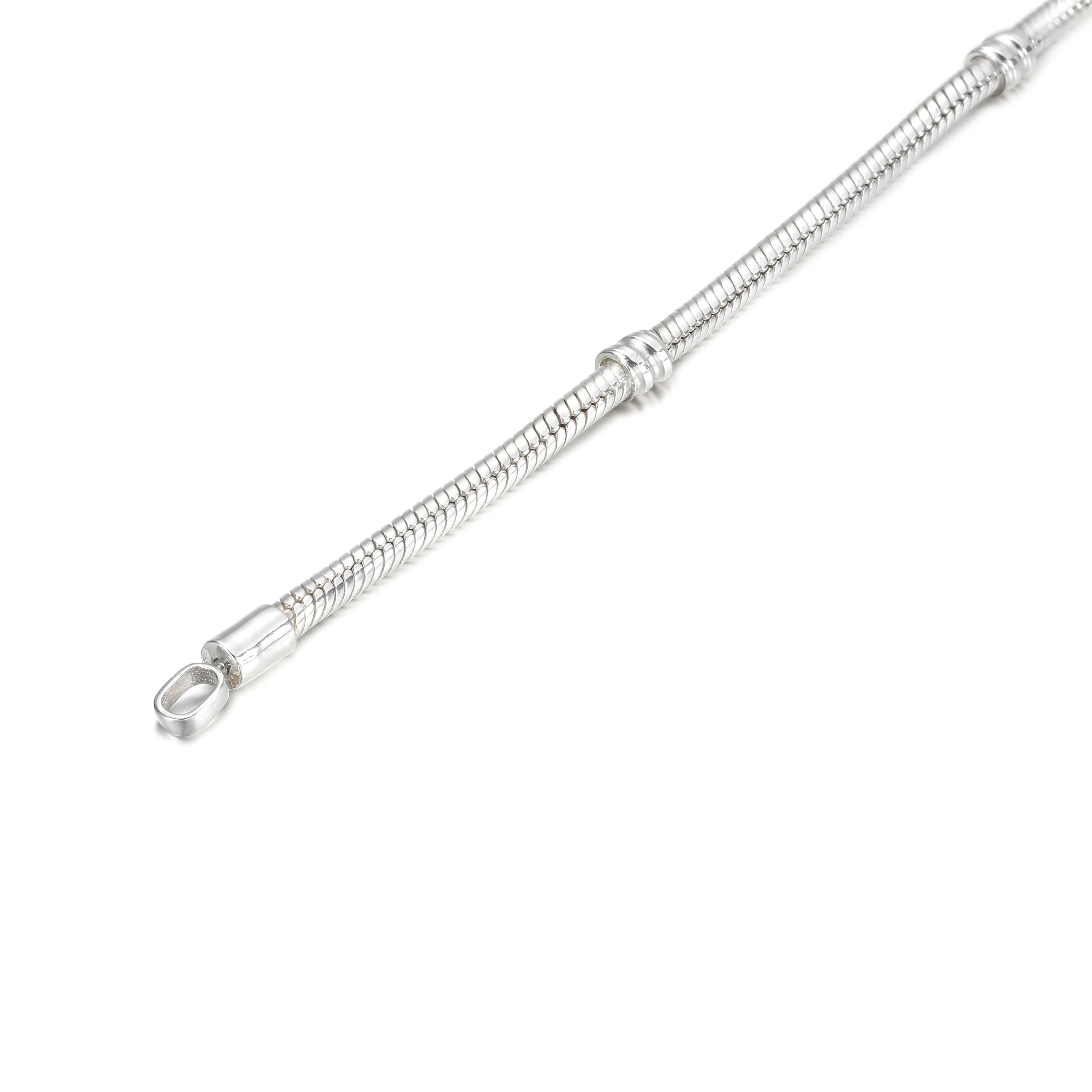 Bratara Pandora Moments cu inchidere inima cu lant de sarpe - 599539C00